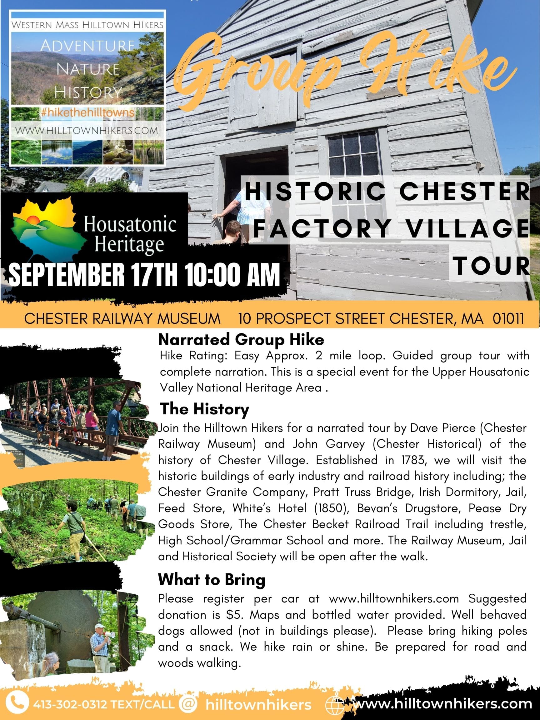 Western Mass Hilltown HikersHike the HilltownsSeptember Chester Village